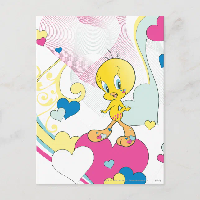 TWEETY™ On Heart Postcard | Zazzle