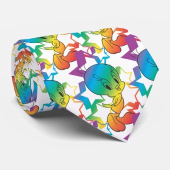 TWEETY™ Rainbow Stars Neck Tie | Zazzle