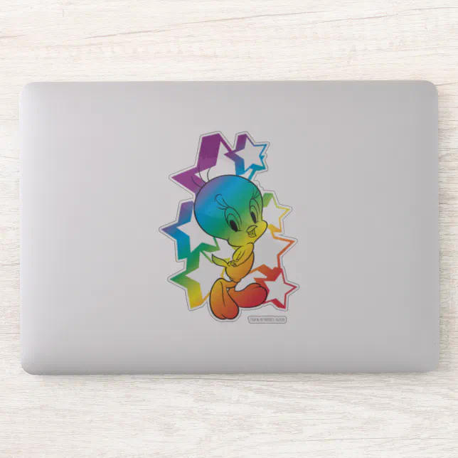 TWEETY™ Rainbow Stars Sticker | Zazzle