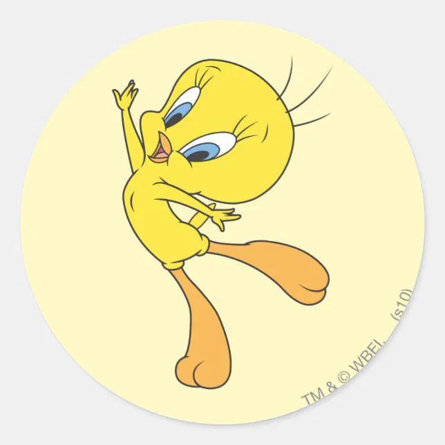 TWEETY™ See Me Fly Classic Round Sticker | Zazzle