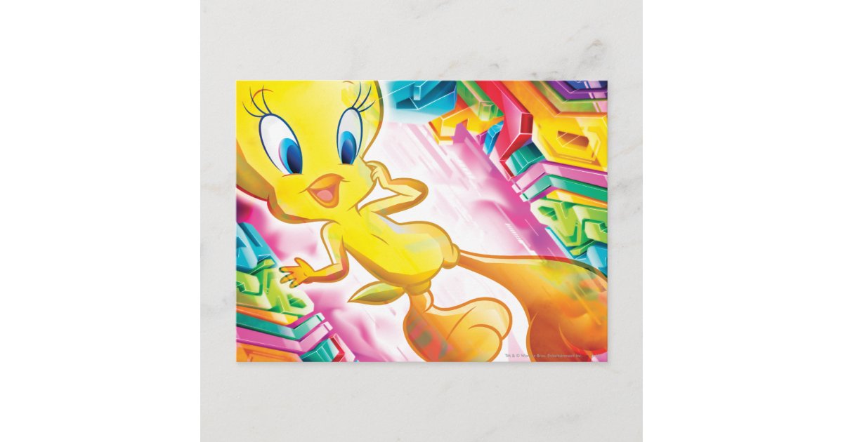 TWEETY™ Sliding Postcard | Zazzle
