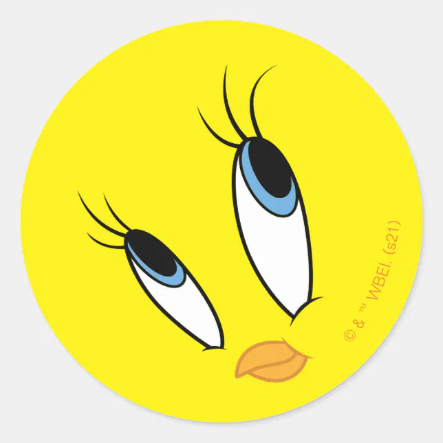TWEETY™ Sweet Eyes Classic Round Sticker | Zazzle