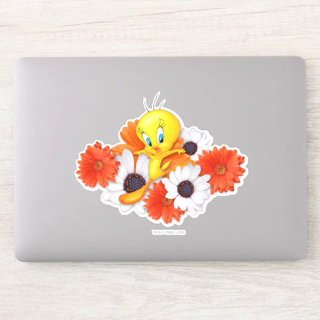 TWEETY™ With Daisies Sticker | Zazzle