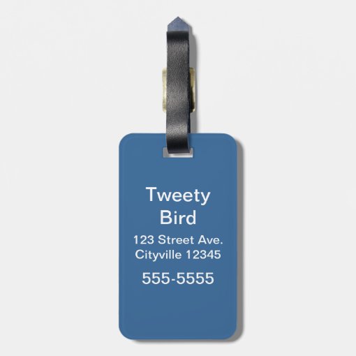 Tweety With Roses Luggage Tag | Zazzle