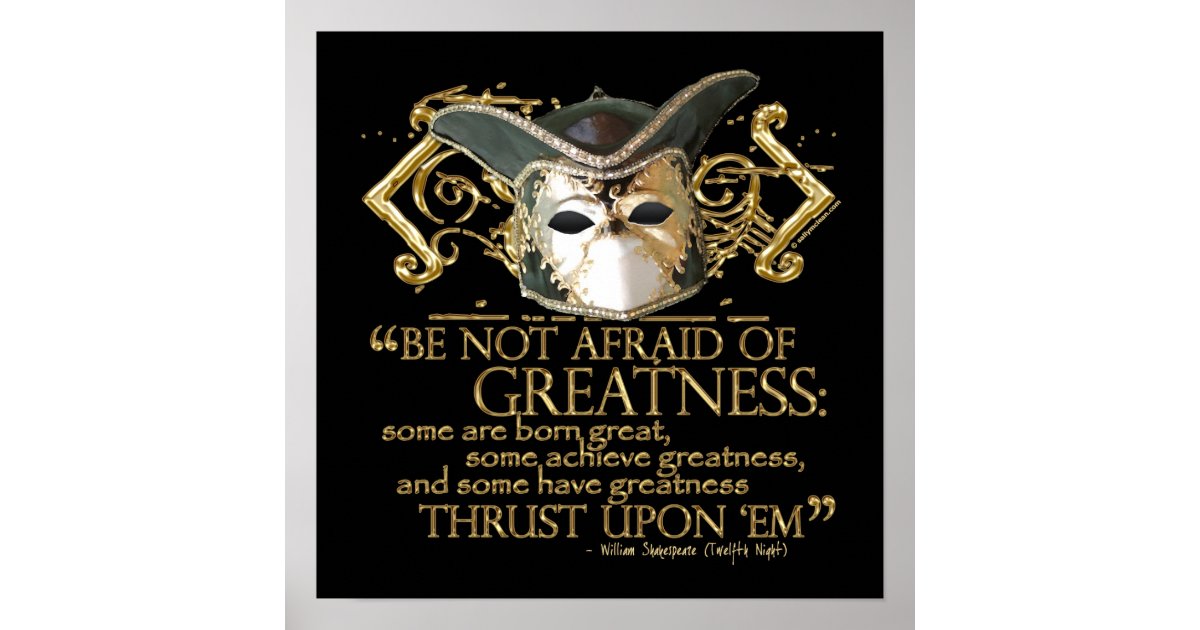 Twelfth Night Quote (Gold Version) Poster | Zazzle