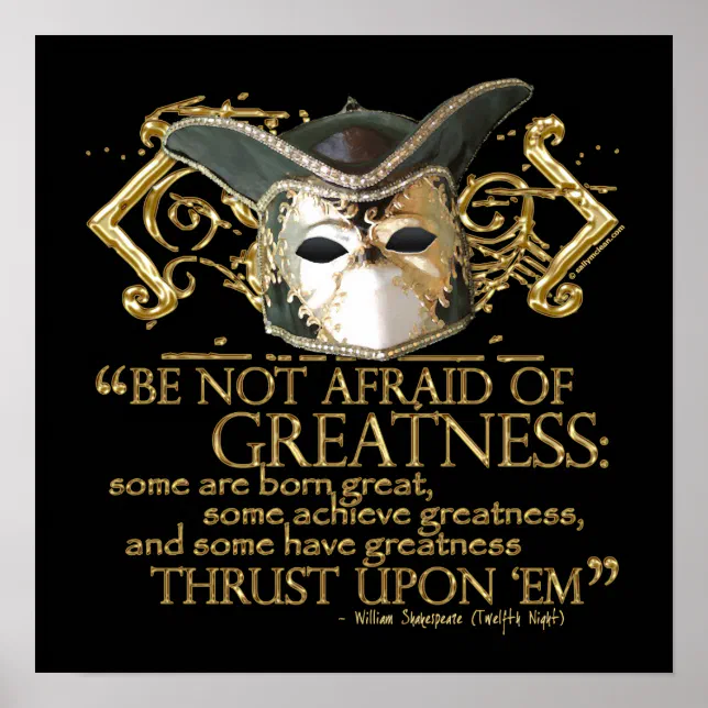 Twelfth Night Quote (Gold Version) Poster | Zazzle