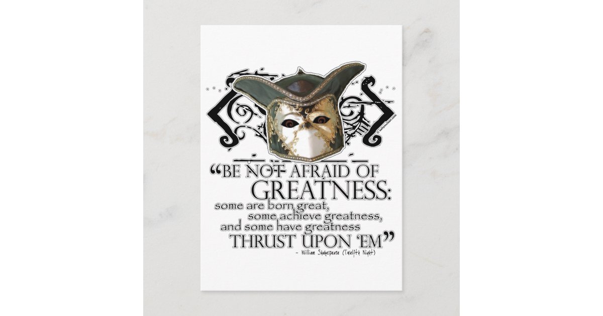 Twelfth Night Quote Postcard | Zazzle