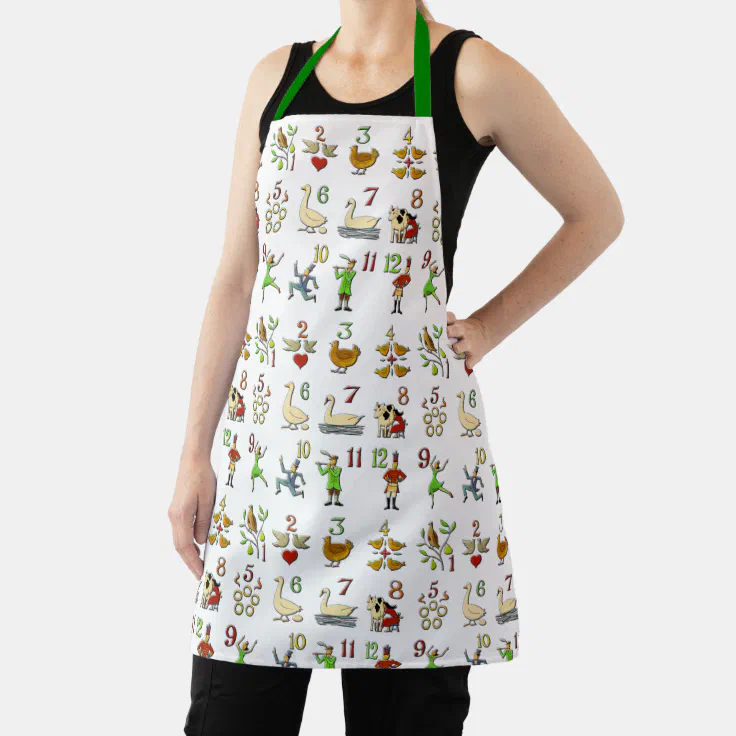 Twelve Days of Christmas Apron | Zazzle