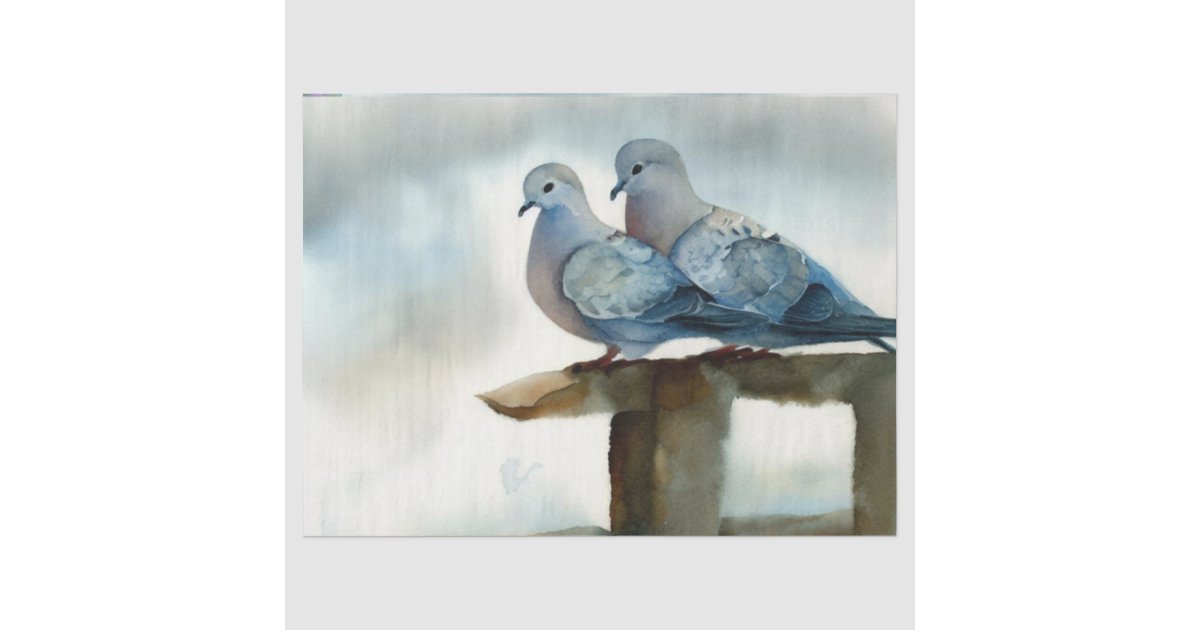 Twelve Days of Christmas: Turtle Doves (A), Tissue Paper | Zazzle