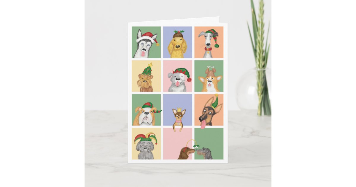 Twelve Dogs of Christmas card | Zazzle