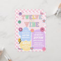 Twelve Is A Vibe Preppy Patch 12th Birthday Party Invitation | Zazzle