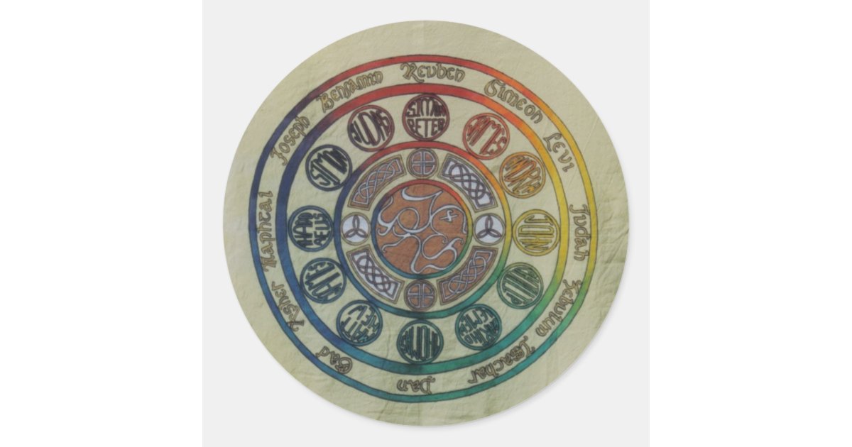 Twelve tribes and disciples classic round sticker | Zazzle