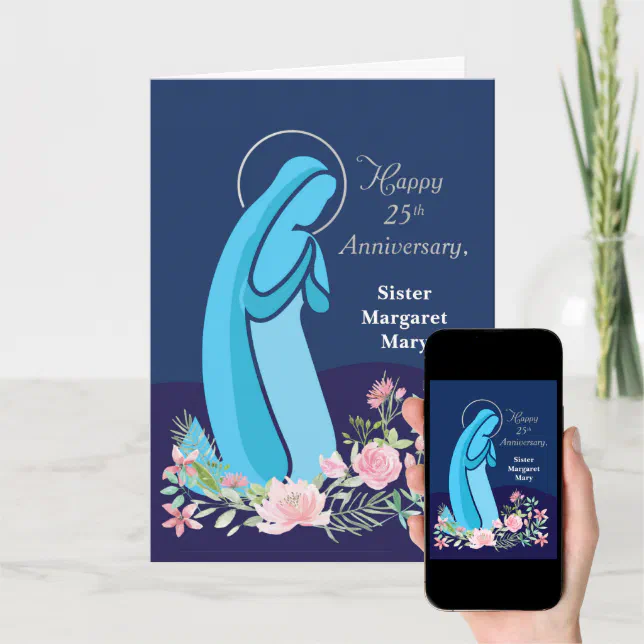 Twenty Fifth 25th Anniversary Religious Life Card | Zazzle