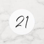 Twenty One Black, White Modern 21st Birthday Photo Confetti | Zazzle