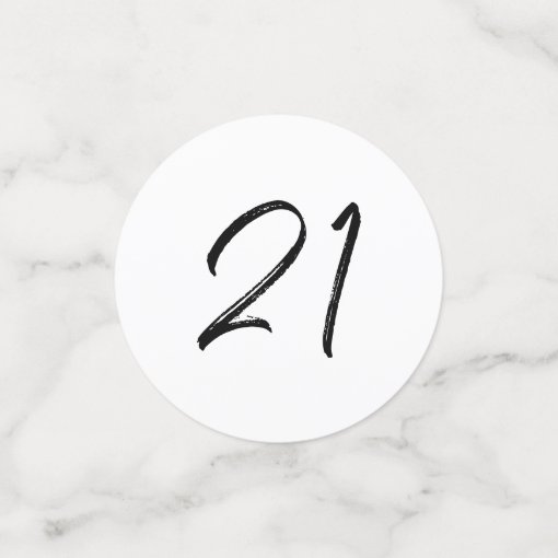 Twenty One Black, White Modern 21st Birthday Photo Confetti | Zazzle