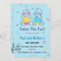 Twice The Fun Twin Birthday Party Invitation | Zazzle