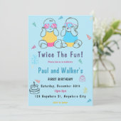 Twice The Fun Twin Birthday Party Invitation | Zazzle