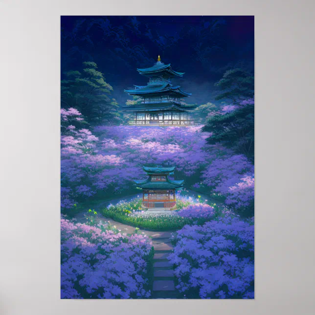 Twilight at the Hilltop Temple Poster | Zazzle