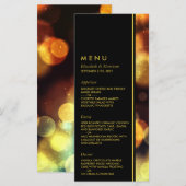 Twilight Bokeh Lights Wedding Menu | Zazzle