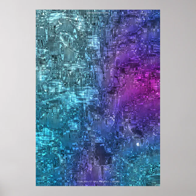 Twilight Hues Abstract Art by Indigo Lewis Poster | Zazzle