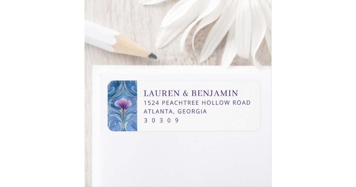 Twilight Nouveau Wedding Label | Zazzle