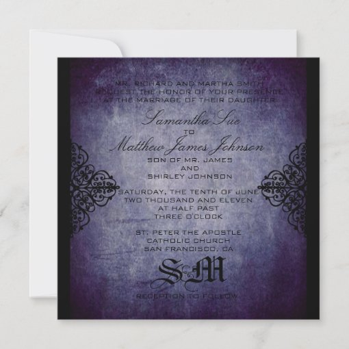 Twilight Wedding Invite Square | Zazzle