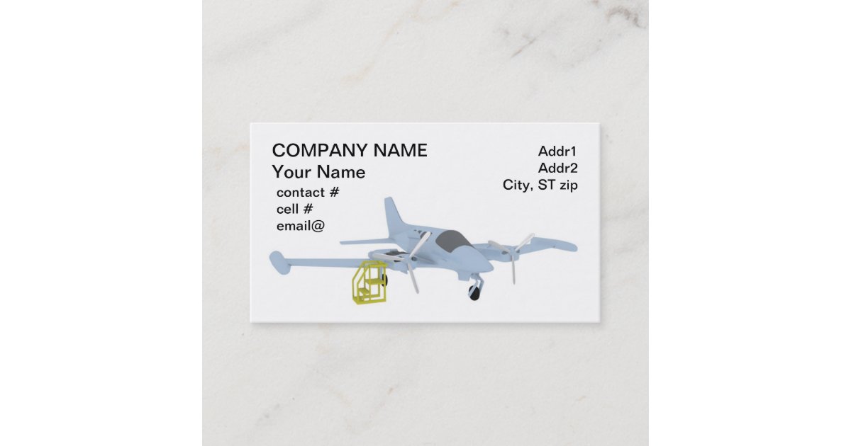 Twin aircraft maintenance business card | Zazzle