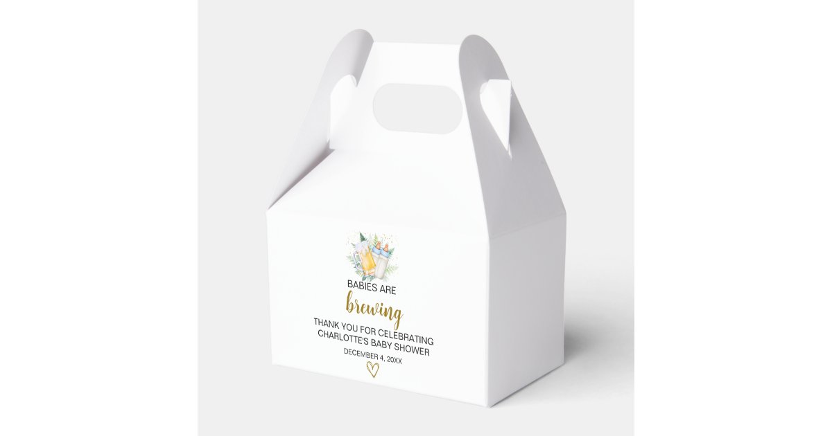 Twin Babies Baby Shower Gable Box | Zazzle