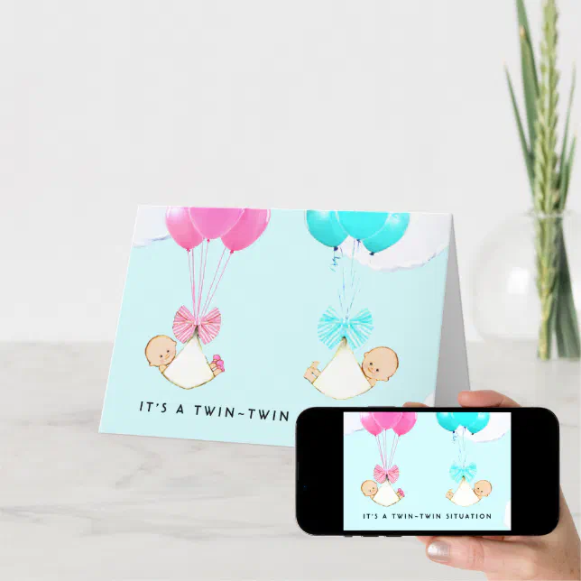 Twin Babies Card | Zazzle