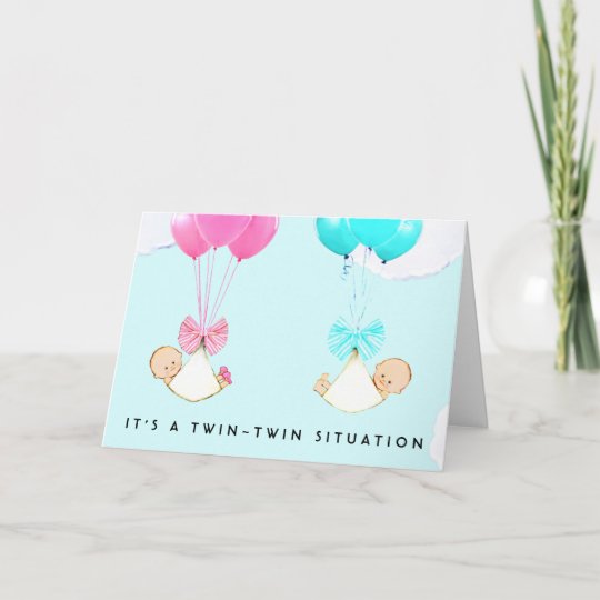 Twin Babies Card | Zazzle.com