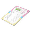 Twin Baby Girl - Two Peas In A Pod Word Game Notepad | Zazzle