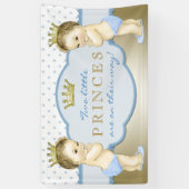 Twin Boy Prince Baby Shower Banner | Zazzle