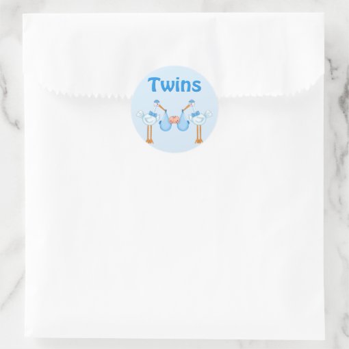 Twin Boys Classic Round Sticker | Zazzle