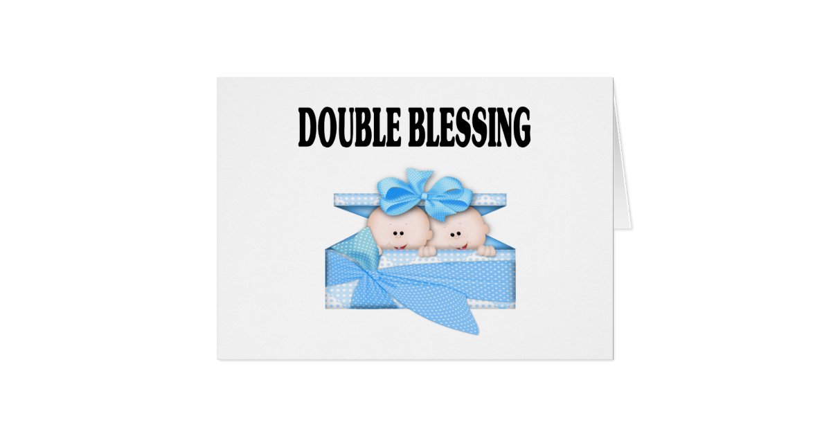 Twin Boys Double Blessing | Zazzle
