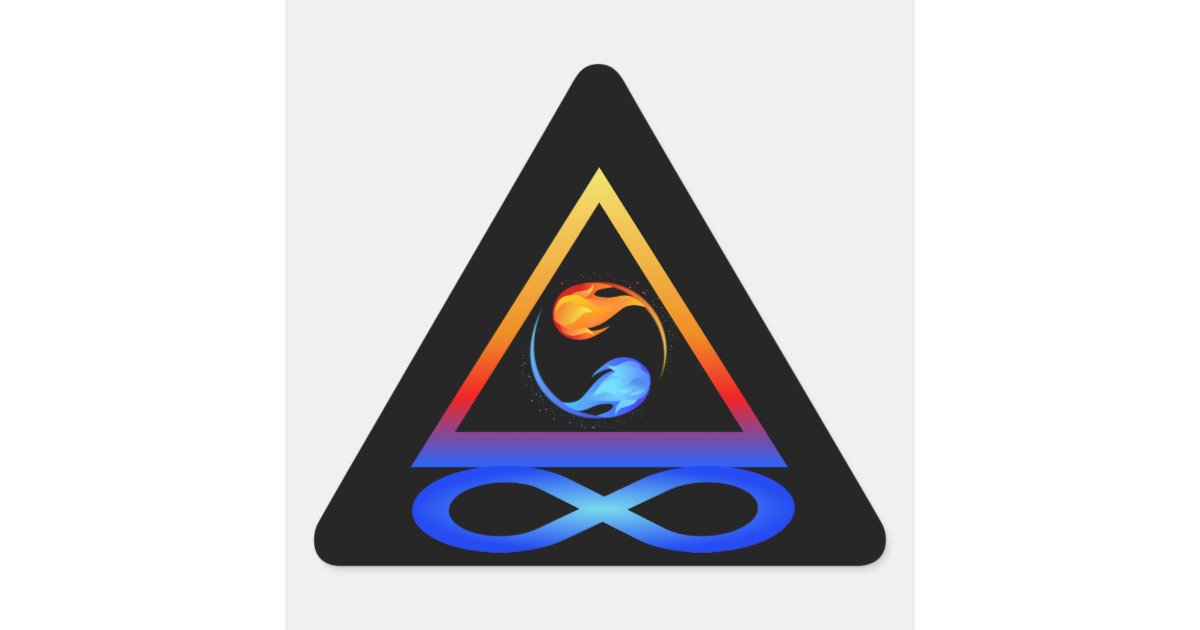 Twin Flame Symbol- Triangle Sticker | Zazzle