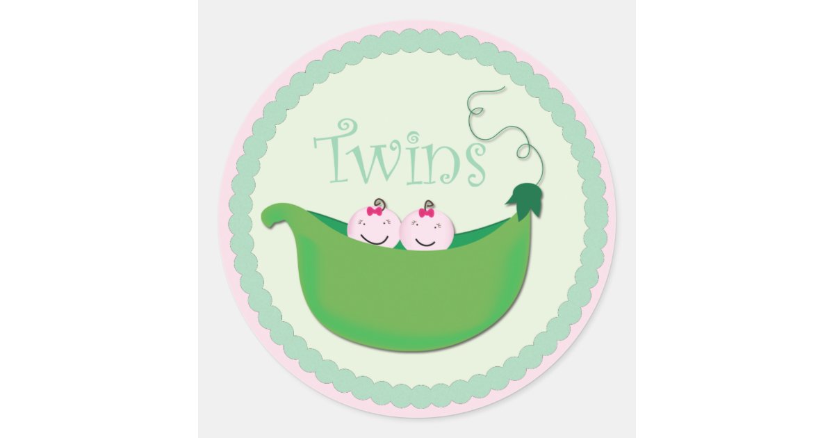 Twin Girl Cupcake Toppers & Stickers | Zazzle