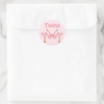 Twin Girls Classic Round Sticker | Zazzle