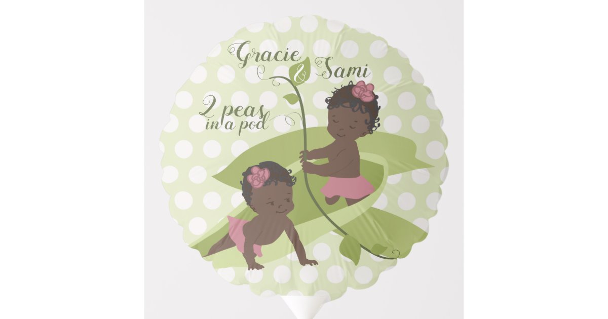 Twin Girls Sweet Pea Balloons | Zazzle