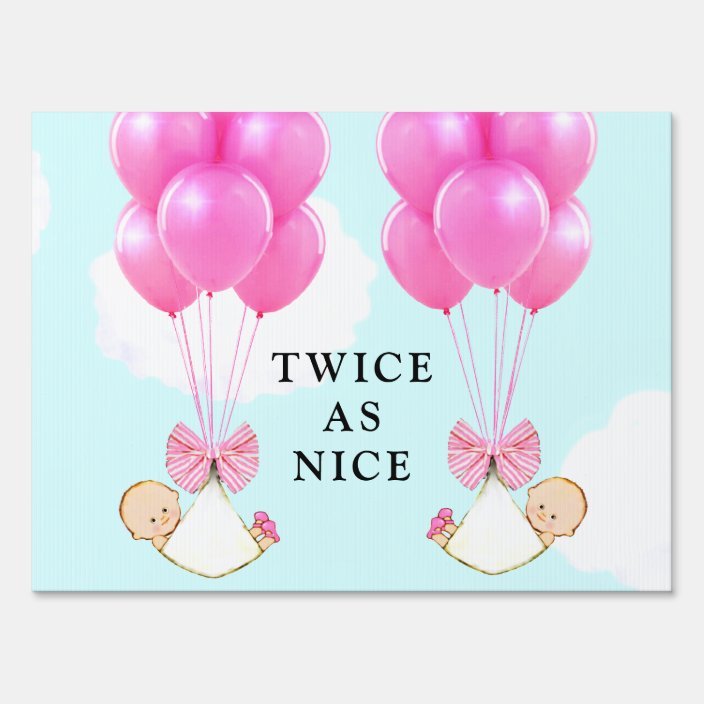 Twin Girls Yard Sign | Zazzle.com