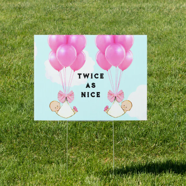 Twin Girls Yard Sign | Zazzle