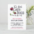 Twin Ladybug Baby Shower Invitation | Zazzle