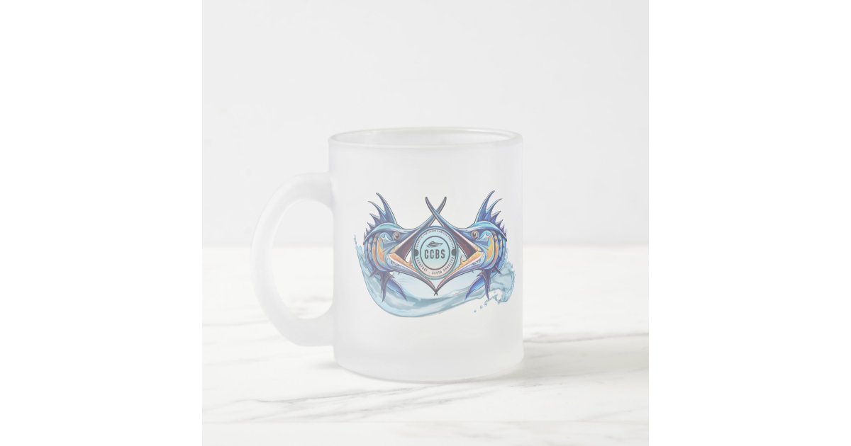 Twin Marlin Classic Mug, 11 oz Frosted Glass Coffee Mug | Zazzle
