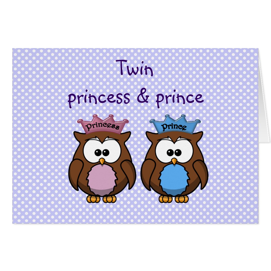 twin owl princess & prince | Zazzle