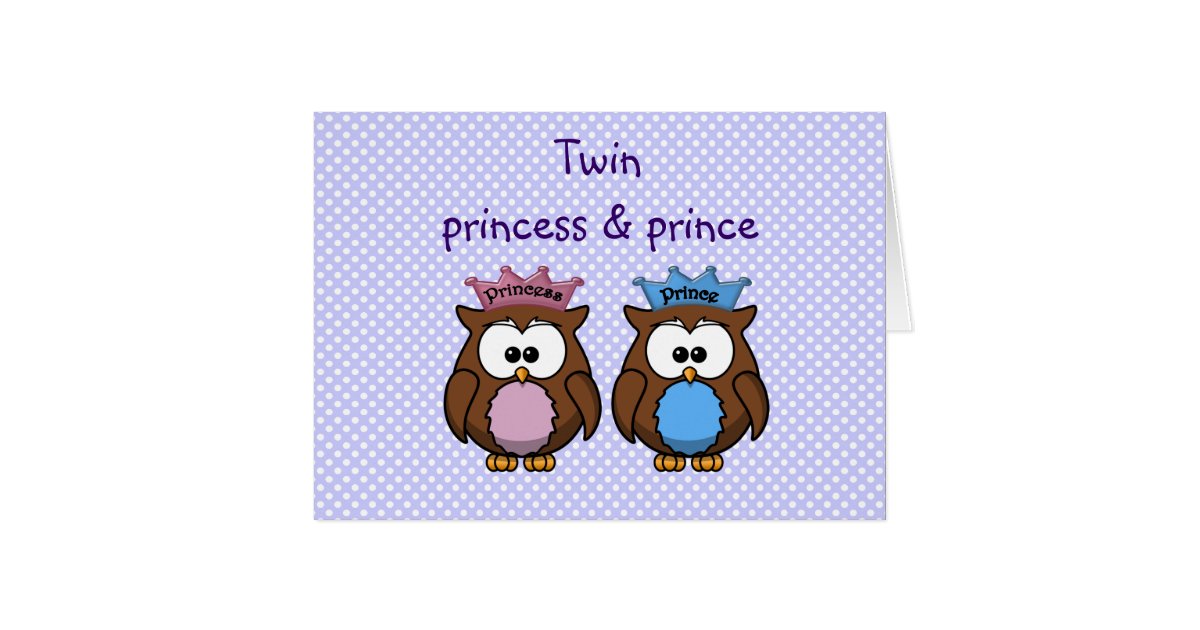 twin owl princess & prince | Zazzle