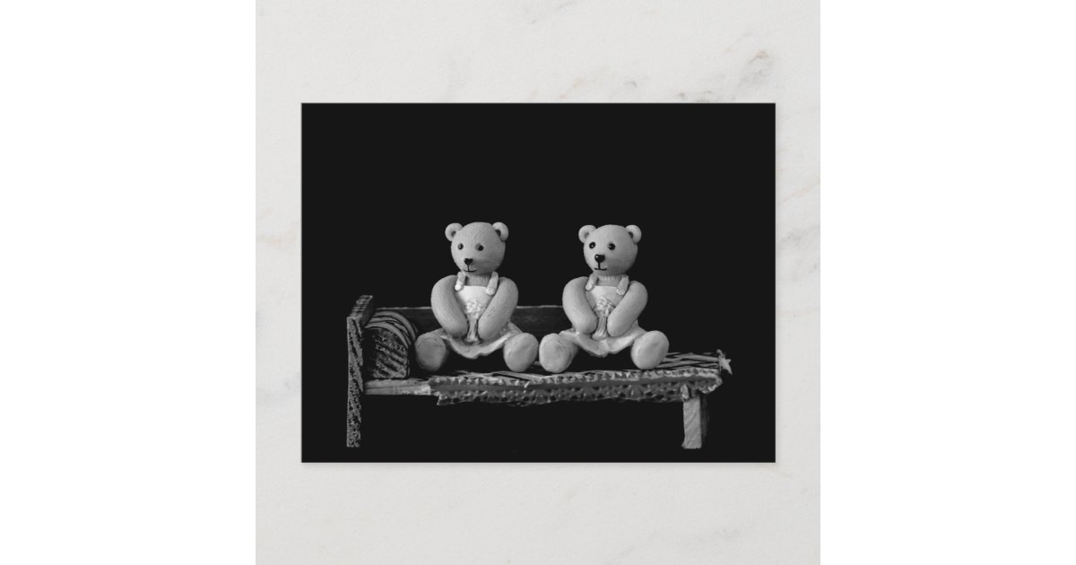 Twin Teddy Bears Postcard | Zazzle