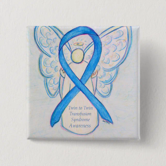 Twin to Twin Transfusion Awareness Ribbon Art Pin | Zazzle