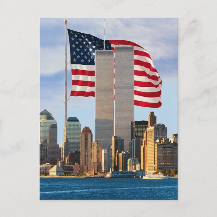 Twin Tower America Postcard | Zazzle.com