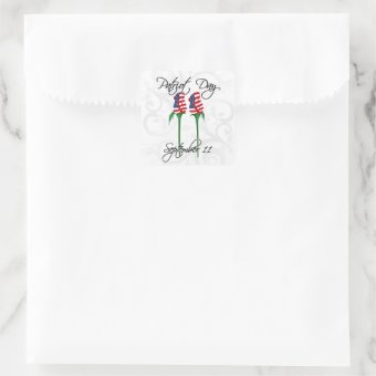 Twin Towers Roses, September 11 Square Sticker | Zazzle