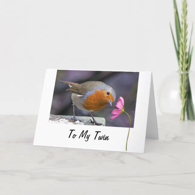 TWIN "TWEETING" YOU A HAPPY BIRTHDAY CARD | Zazzle