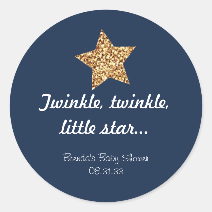 Twinkle Gold Star Sticker | Zazzle